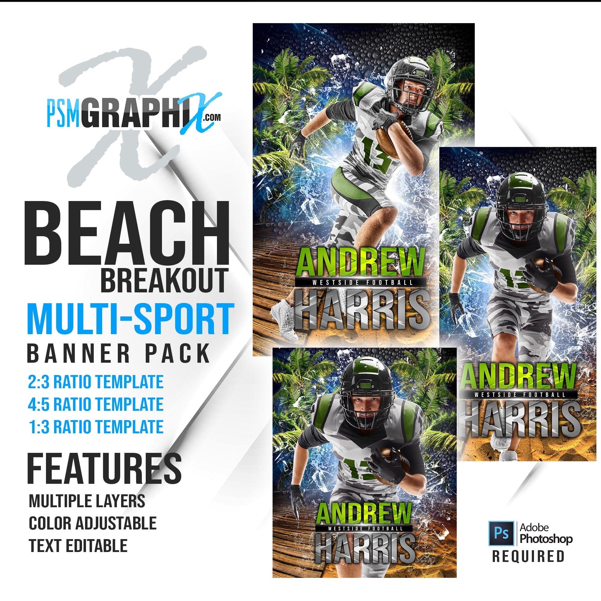 Beach Breakout - Multi Sport Banner Bundle – PSMGraphix