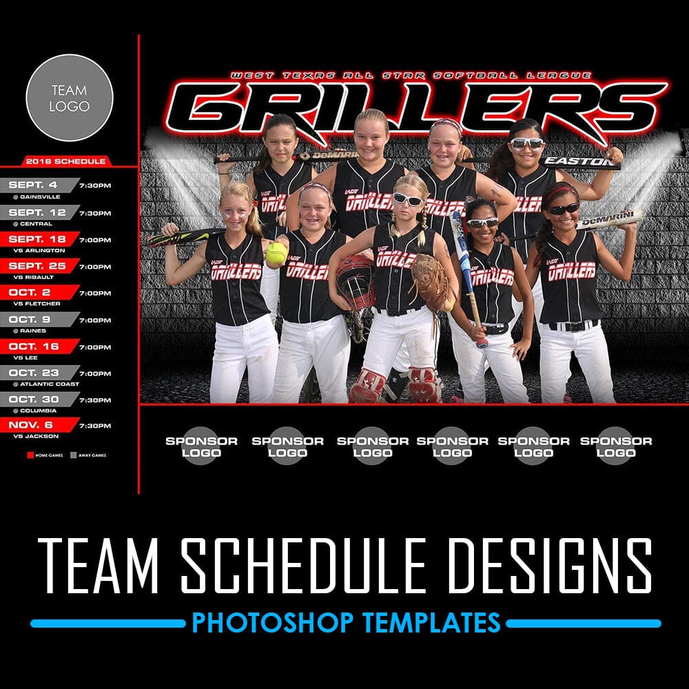 Team Schedule Poster/Banner Designs – PSMGraphix