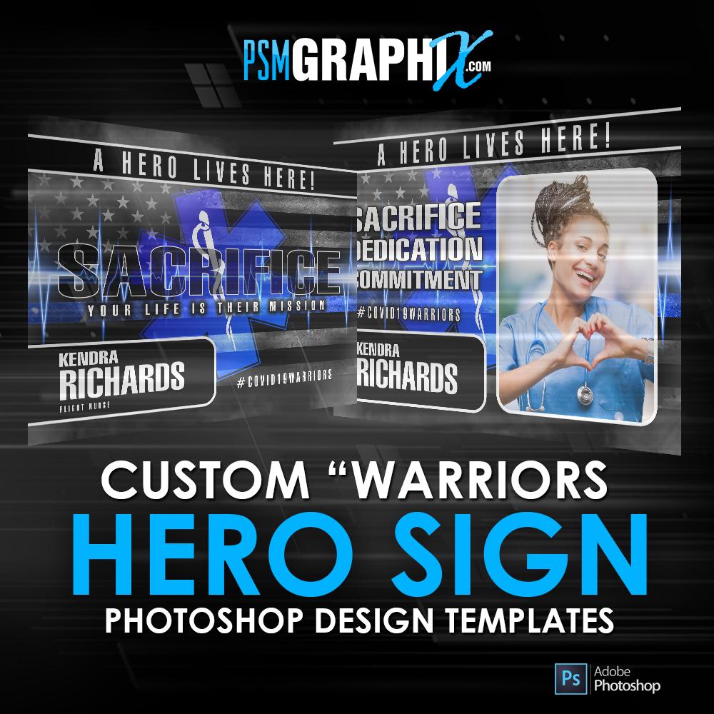 Heroes "Warriors" Appreciation Yard Sign Templates – PSMGraphix