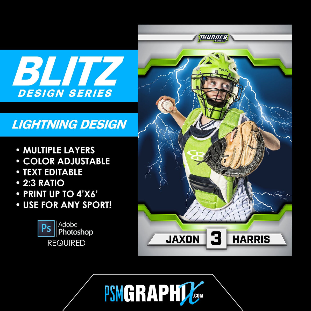 Lightning - BLITZ Series - Poster/Banner Template | PSMGraphix
