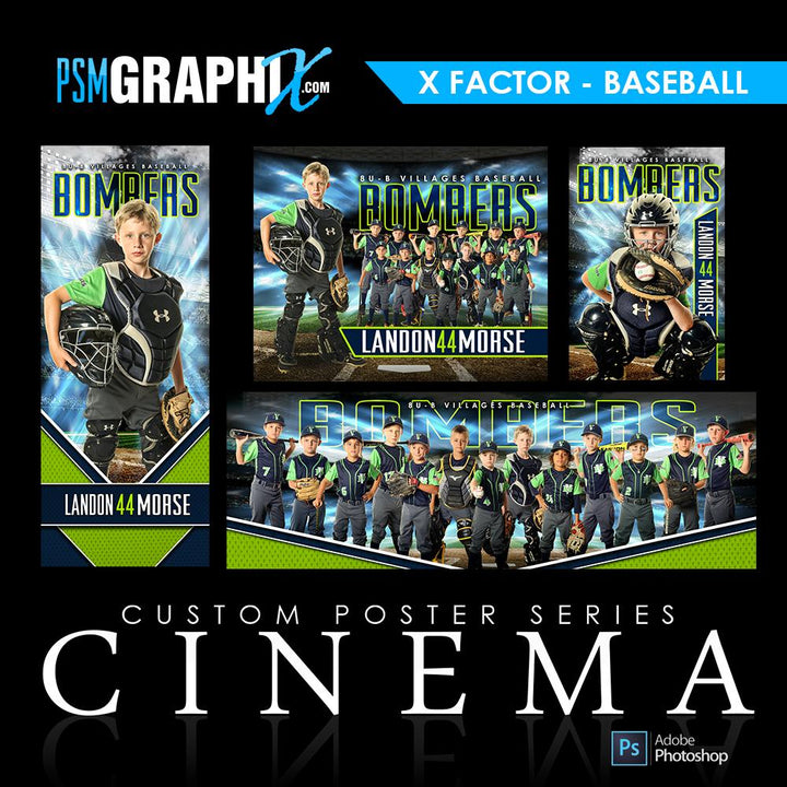 Custom Photoshop Templates - Baseball Designs – PSMGraphix