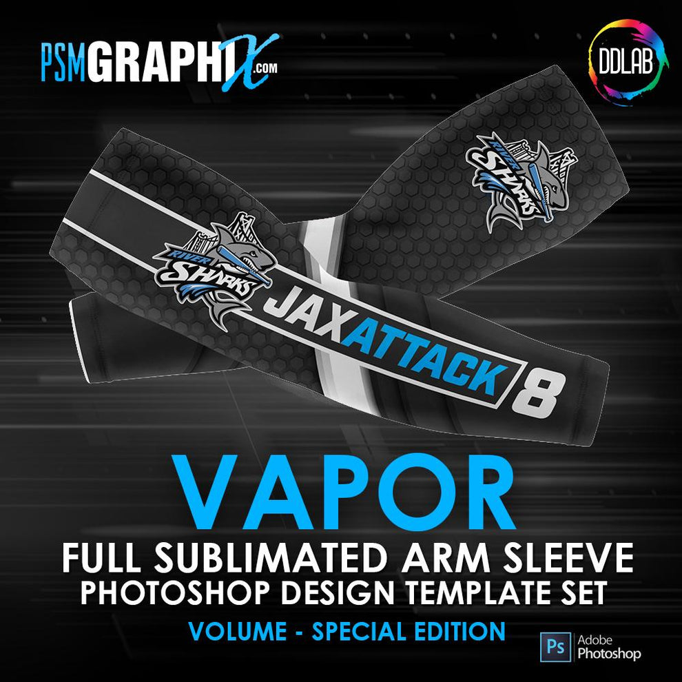Vapor - Special Edition - Arm Sleeve Photoshop Template – PSMGraphix
